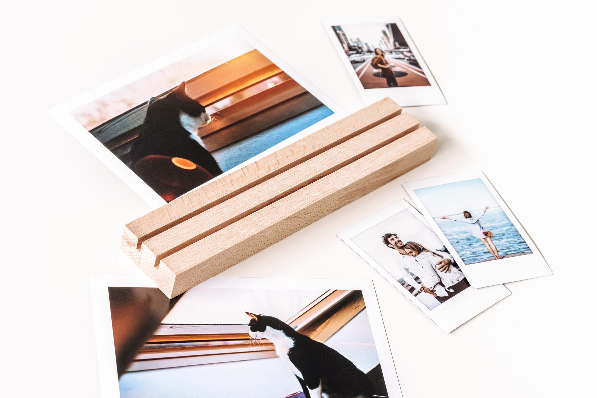 Fotohalter aus Holz Buche Instax Fotoständer Geschenk - Etsy.de