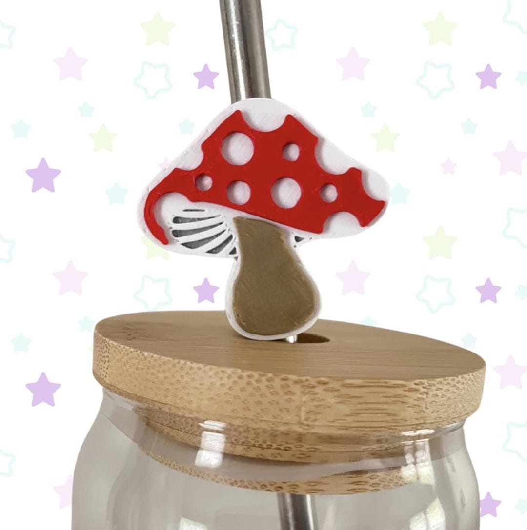 3d-printed Red Mushy Straw Topper – Add a Splash of Fun to Your Sips ...
