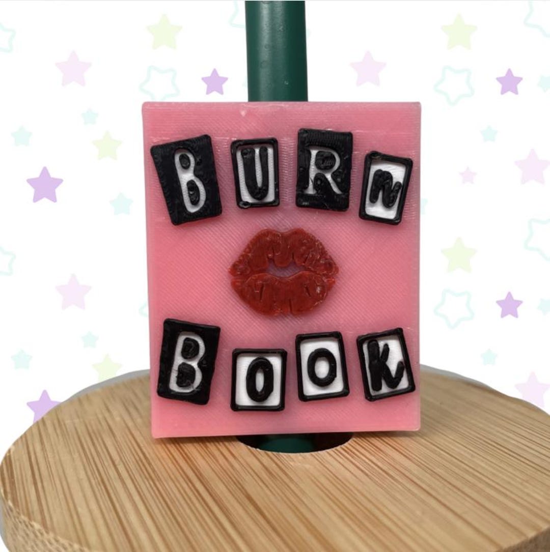 Burn Book Straw Topper – Iconic 3D Accessory for Your Stanley or ...