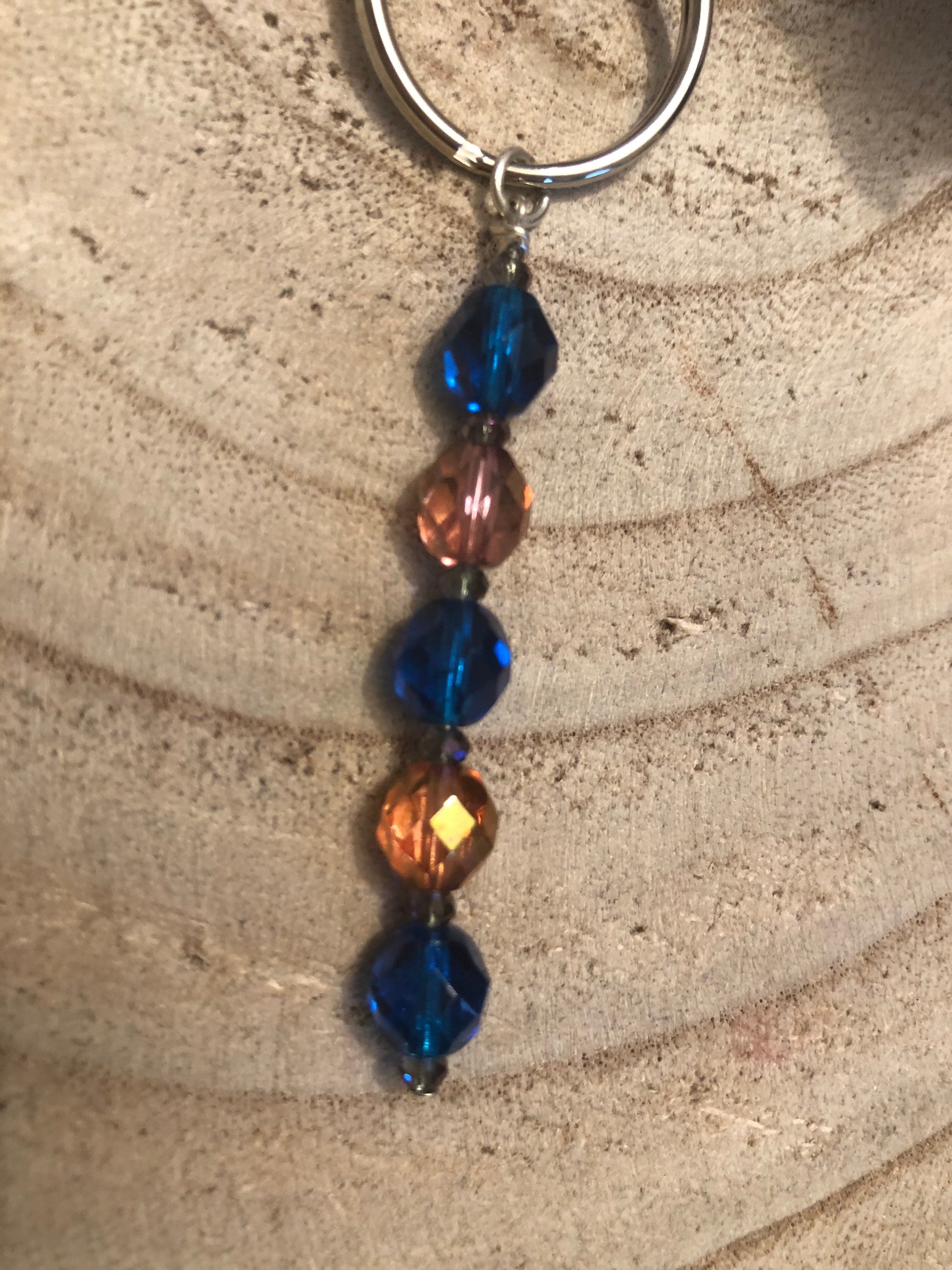 Handmade Beaded Key Ring - Etsy