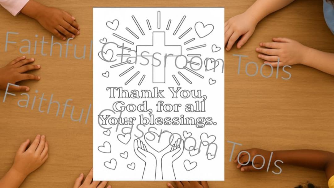 Thank You God Coloring Page | Christian Gratitude Activity for Kids ...