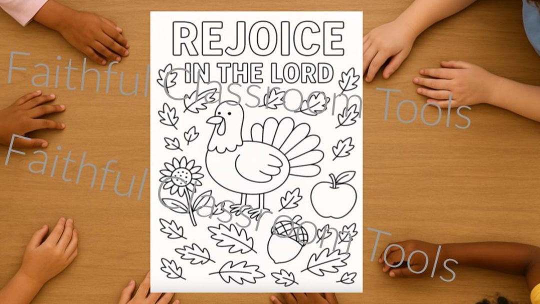 Rejoice in the Lord Coloring Page | Christian Thanksgiving Printable ...