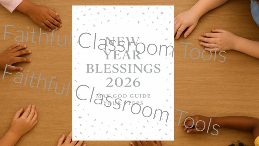 New Year Blessings 2026 Christian Poster • Scripture Wall Art • Bible ...