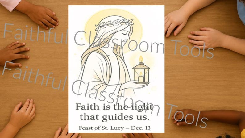 St. Lucy Feast Day Poster | Faith is the Light That Guides Us ...