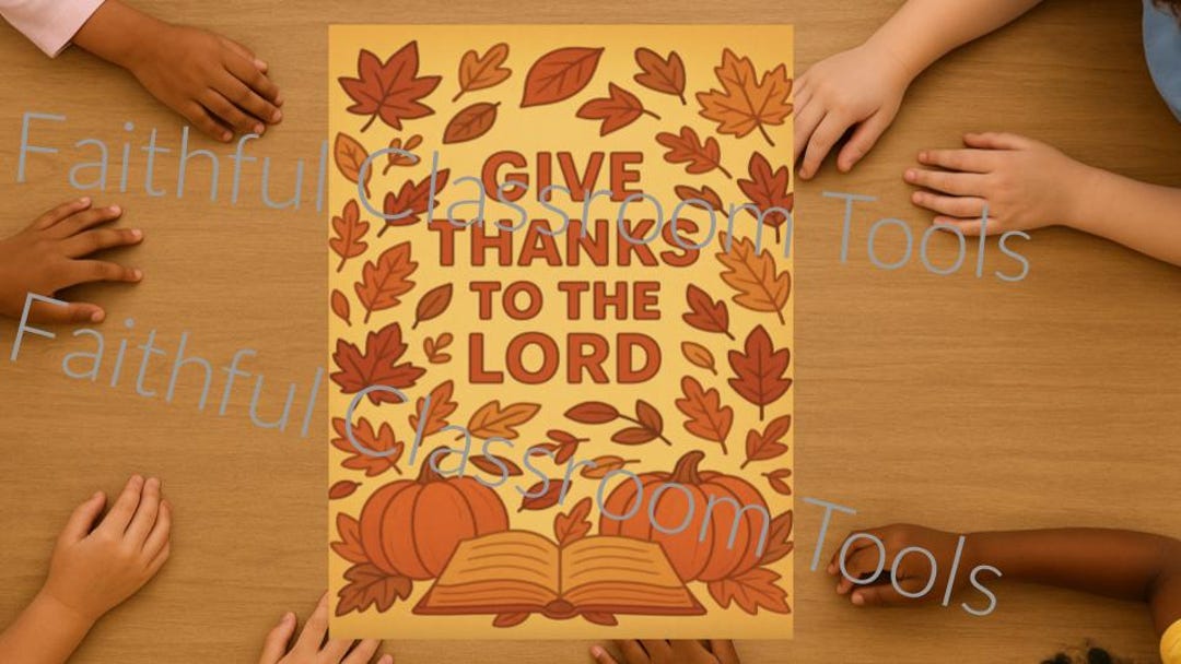 Give Thanks to the Lord Fall Poster | Christian Thanksgiving Bible ...