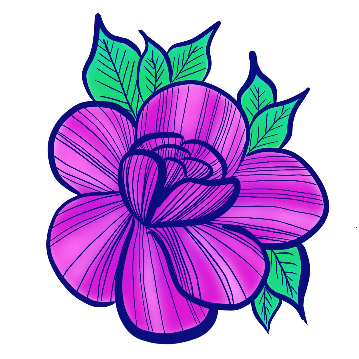 Flower Downloadable Art - Transparent and White Background - Jpeg - PNG ...