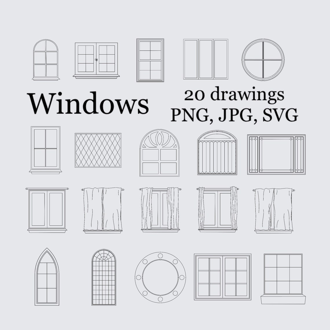 Windows Downloadable Art - Transparent and White Background - PNG - JPG ...