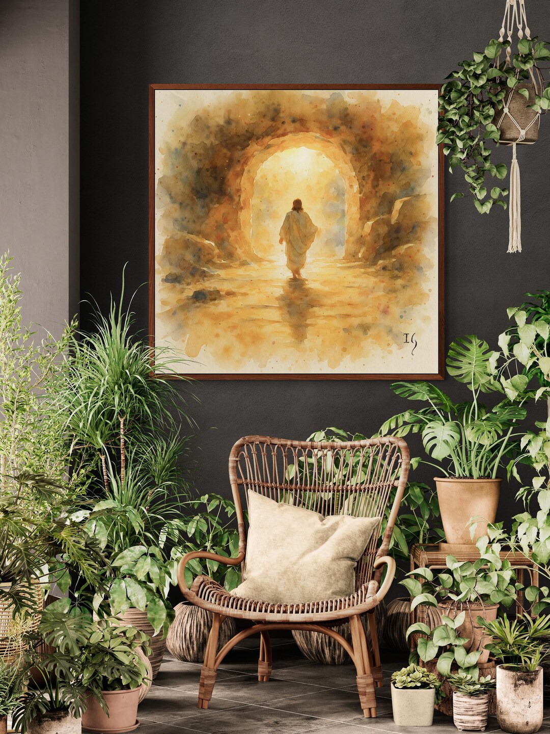 Jesus Christ Resurrected Wall Art, Easter Painting, Jesus Christ ...