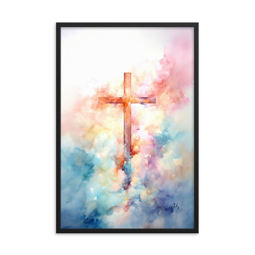 Christian Cross Wall Art, Abstract Christian Art, Minimalist, Jesus Christ, Jesus Wall Art ...