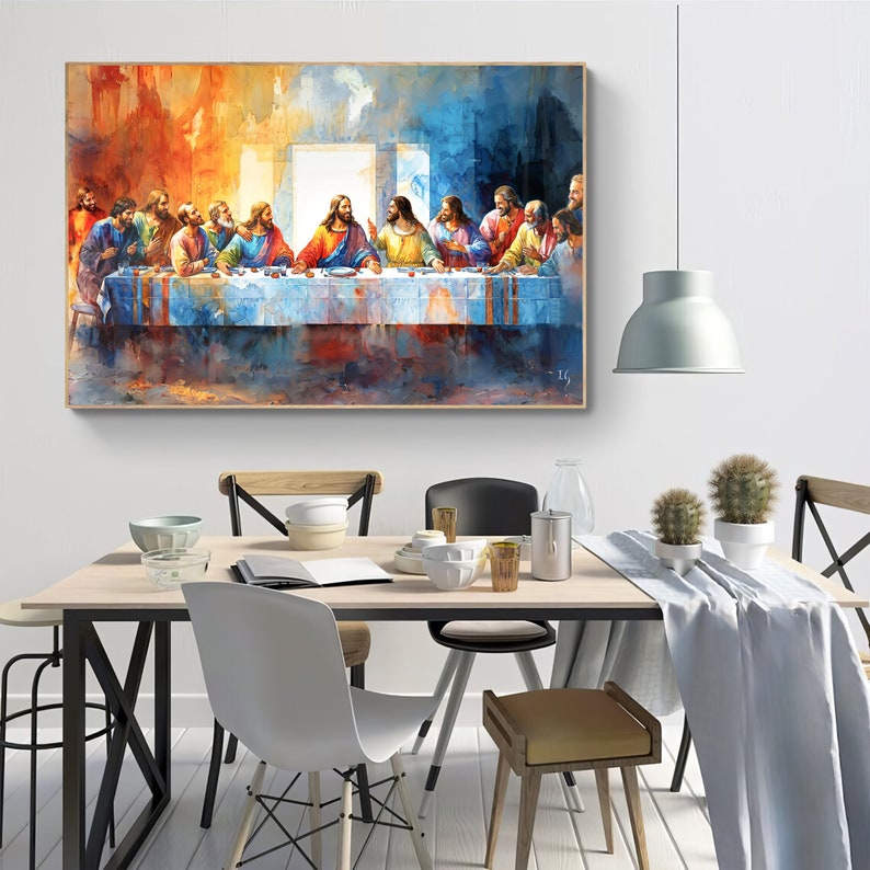 The Last Supper Art Print: Jesus, Bible Verse (digital Download) - Etsy
