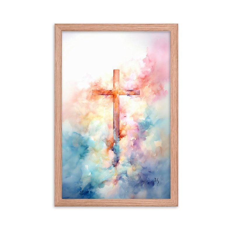 Christian Cross Wall Art, Abstract Christian Art, Minimalist, Jesus Christ, Jesus Wall Art ...