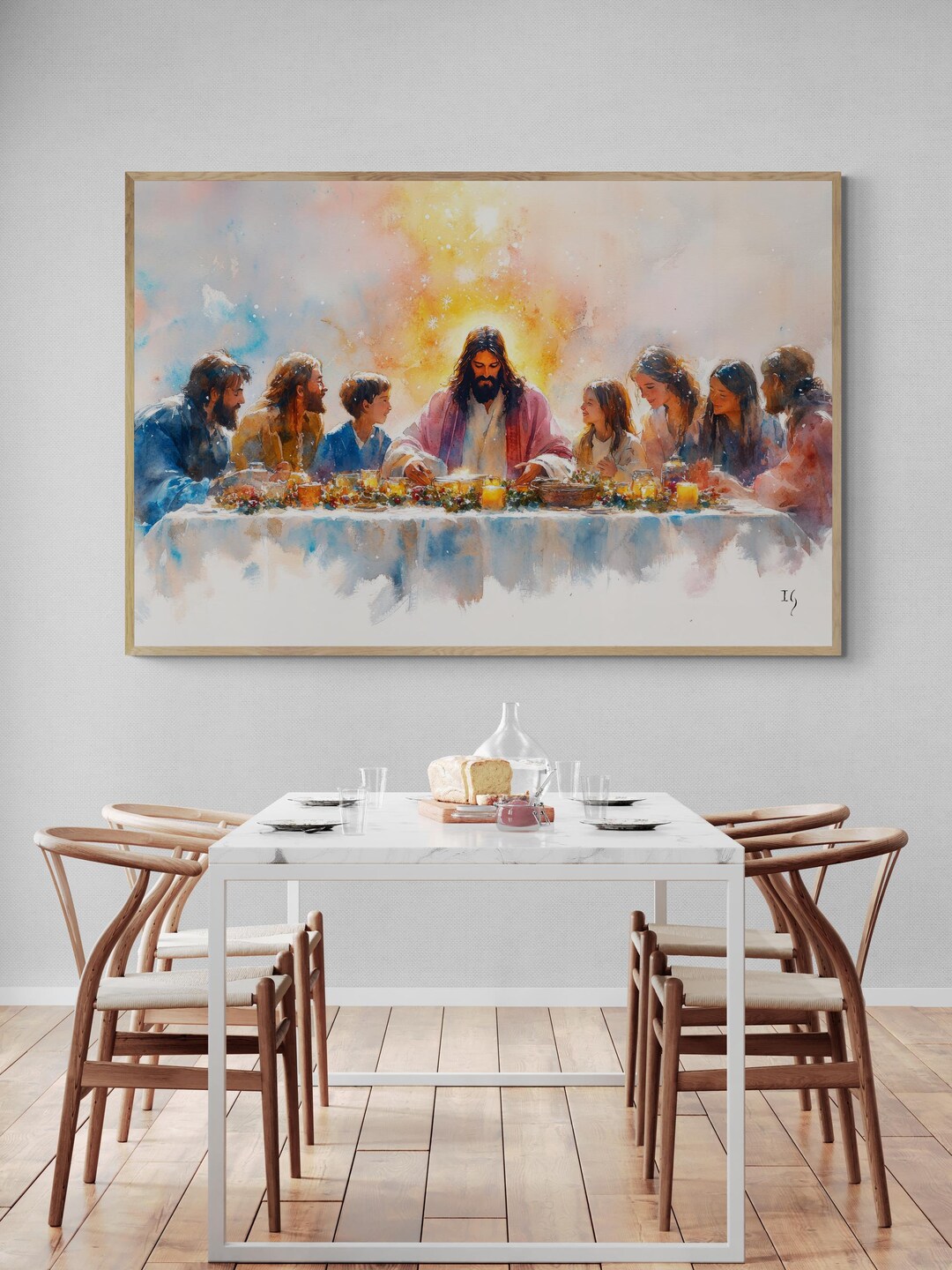 The Last Supper Inspiration Generational Digital Print Gathering Family ...