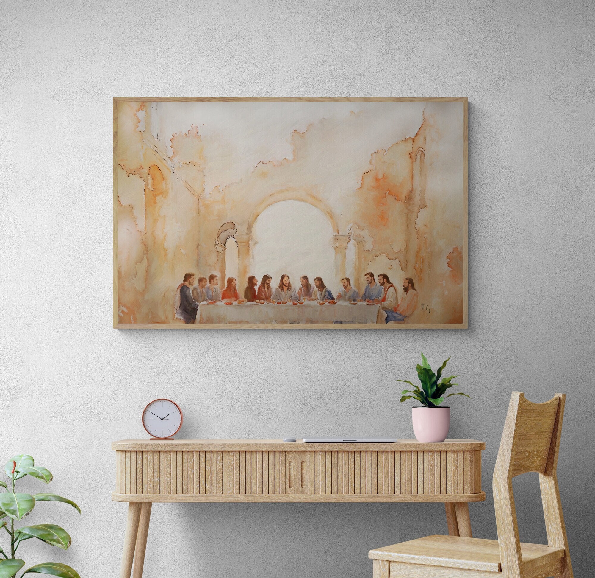 The Last Supper Landscape Art: Jesus, Bible Verse Print (digital ...