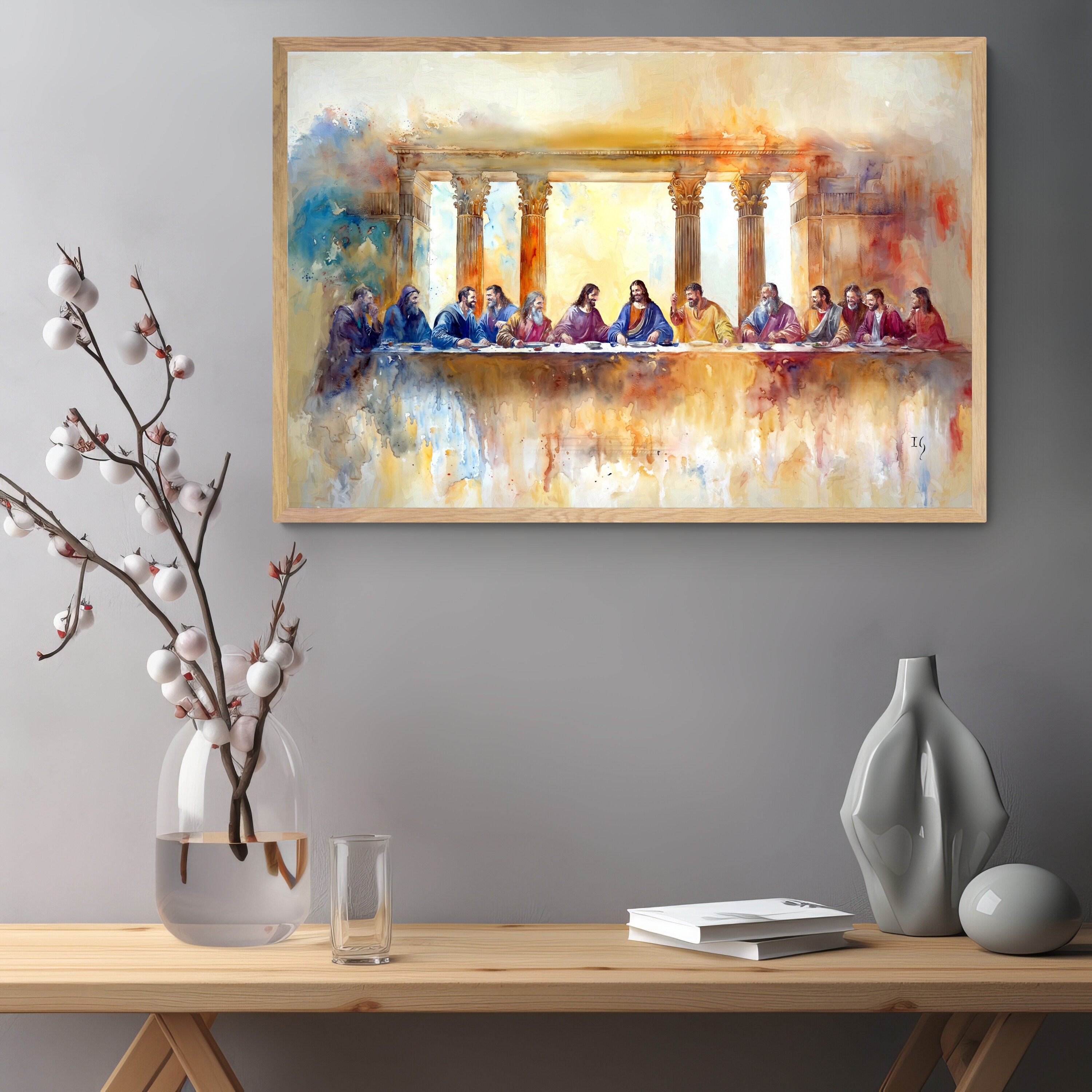 The Last Supper Wall Art: Modern Christian Painting - Etsy
