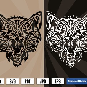 Fenrir Norse Wolf Viking Logo .svg .eps .png . jpeg Vector | Etsy