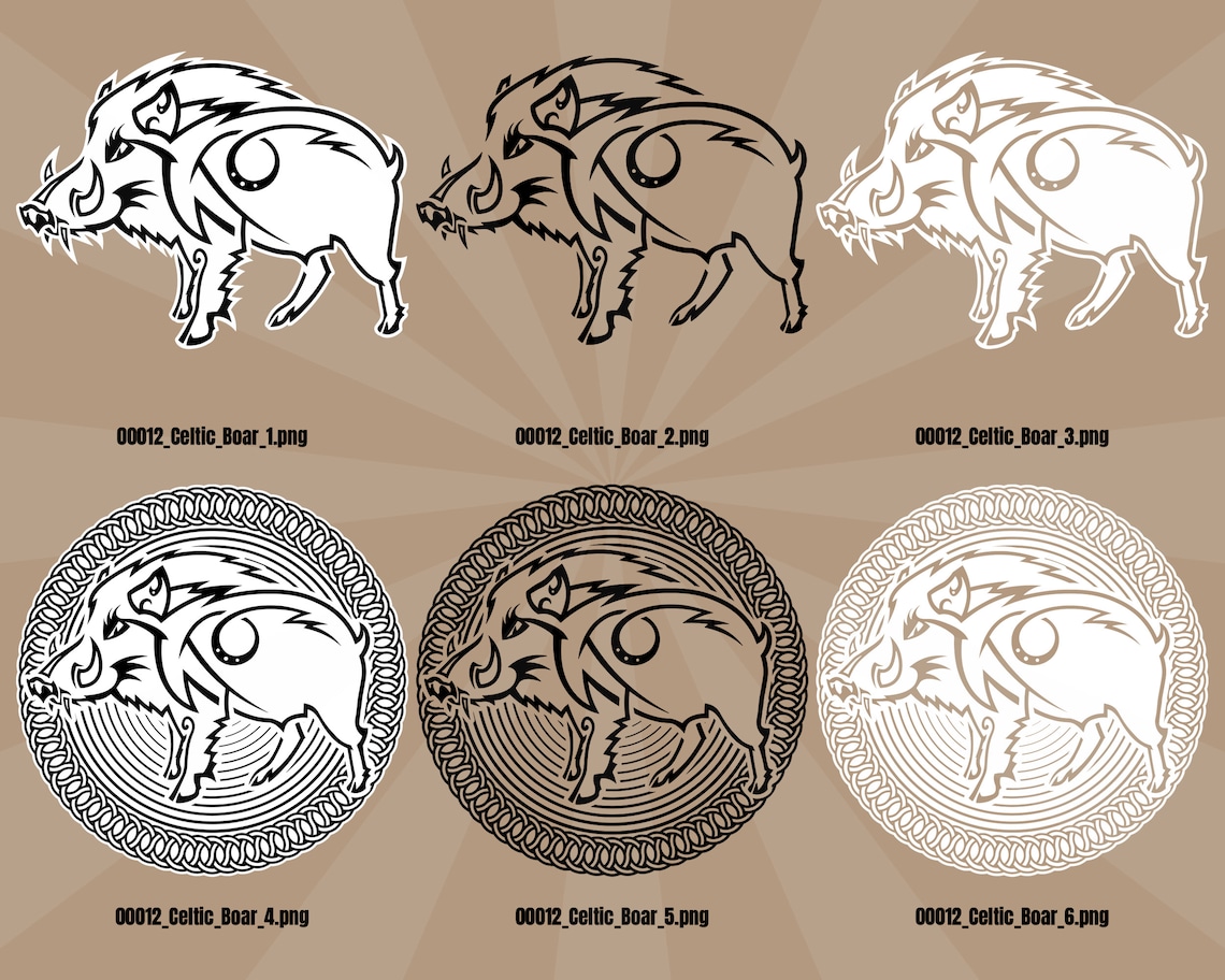 Celtic Wild Boar Viking Art Tattoo .svg .png . jpeg Vector | Etsy