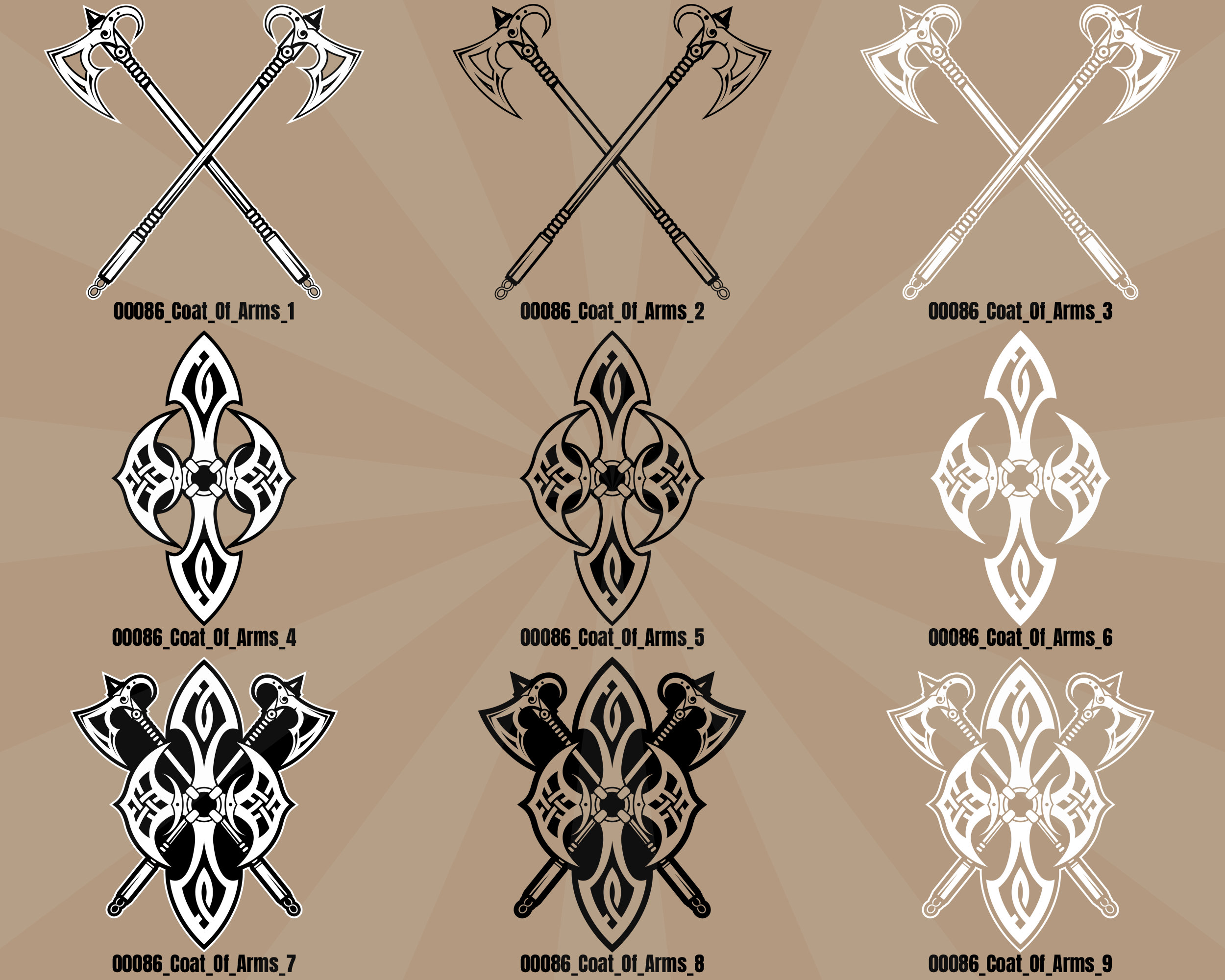 Warrior Symbol Tattoo Designs