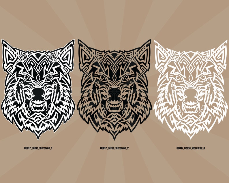 Celtic Werewolf Viking Tattoo Logo Svg Eps Png Jpeg Vector Art - Etsy