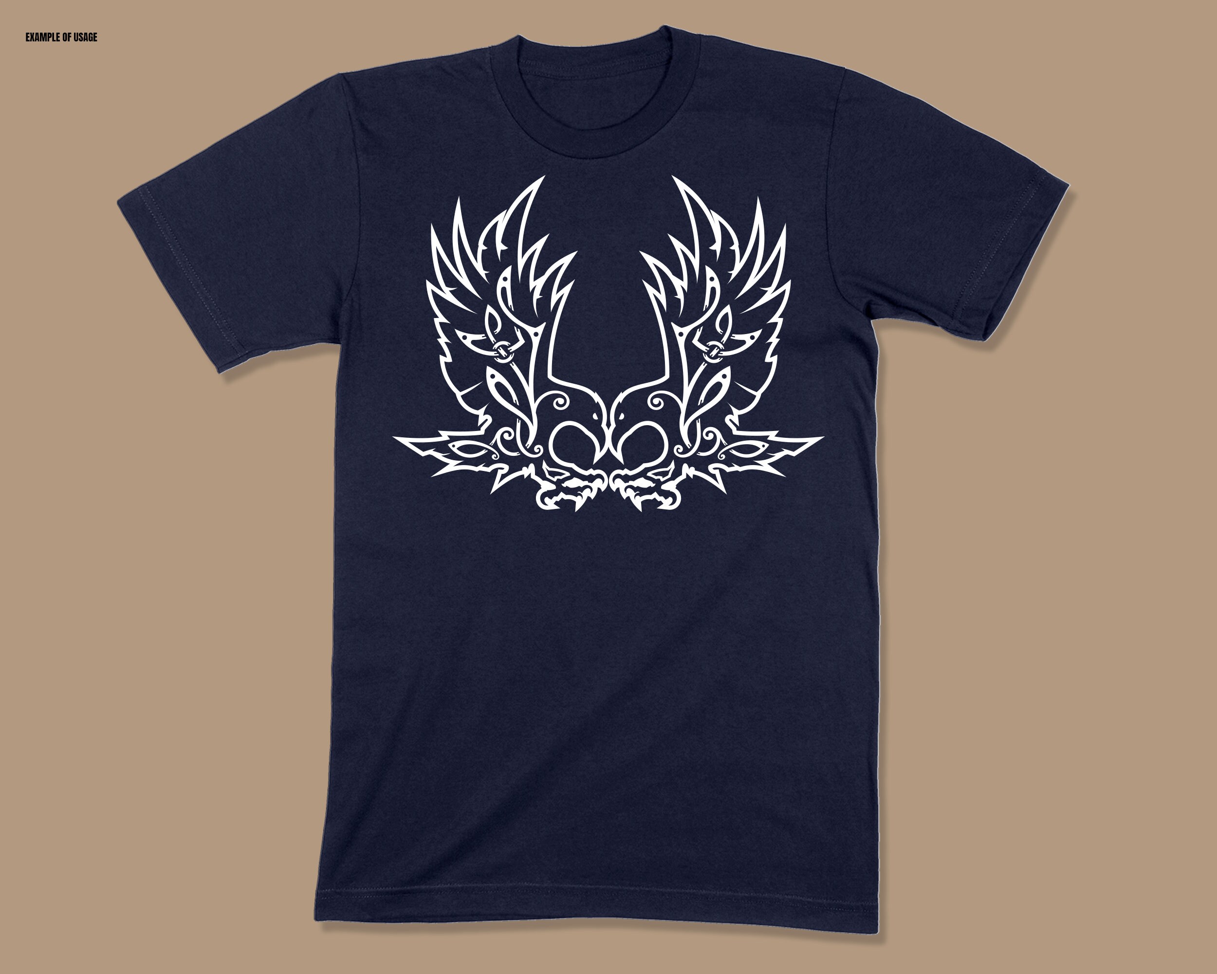 Viking Tattoo Celtic Raven Hugin Munin Logo Art .svg .png | Etsy UK