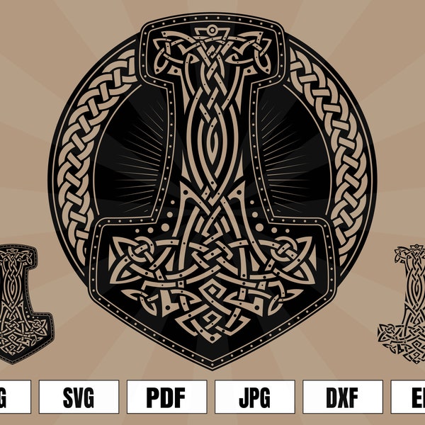 Mjolnir Svg - Etsy