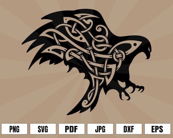 Celtic Eagle Viking Tattoo Norse Art Logo .svg .png Vector for - Etsy