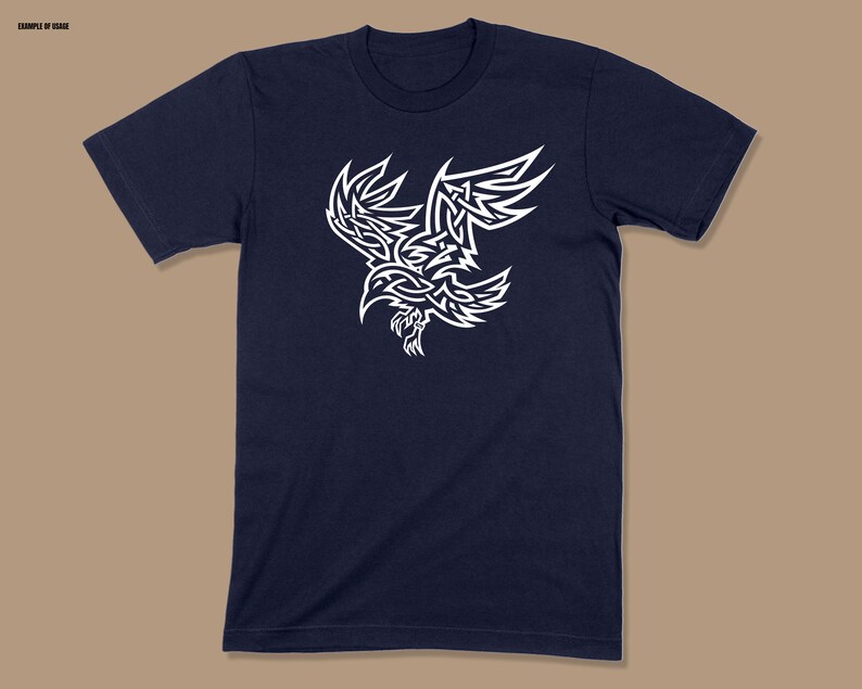 Celtic Raven Viking Tattoo Hugin Munin Logo Art .svg .png - Etsy