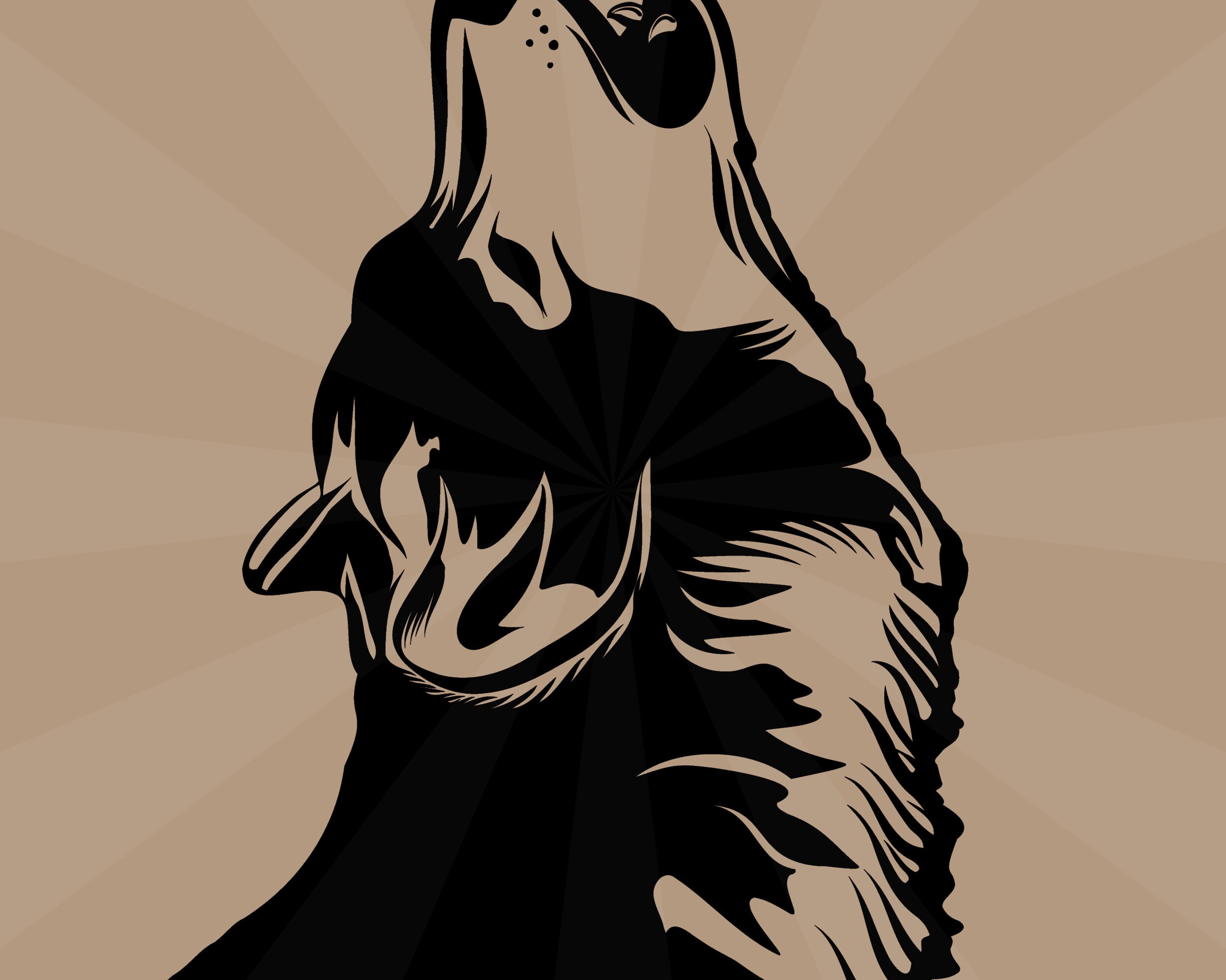 Wolf Howling at the Moon Art Logo .svg .png Vector for Digital | Etsy