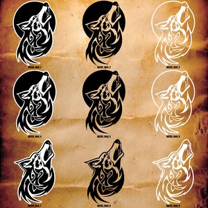 Norse Night Howler: Viking-inspired Wolf Vector Set Svg Png Artwork ...