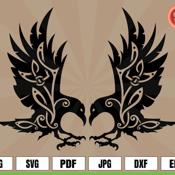 Hugin und munin svg - Etsy.de