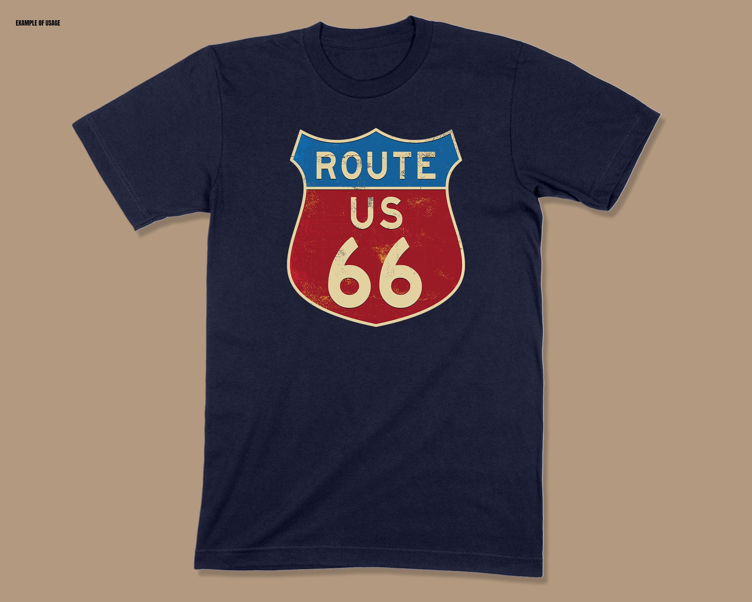 Historic Route 66 Vintage Sign .svg .eps .png . Jpeg Vector - Etsy