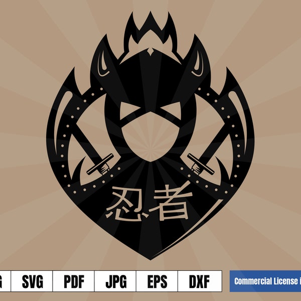Ninja Warrior Logo Svg - Etsy