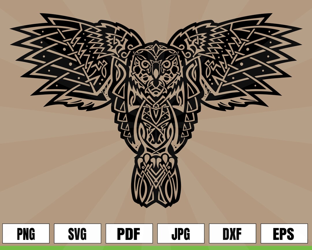 Celtic Owl Viking Wisdom Tattoo Logo Svg Png Vector Artwork - Etsy Canada