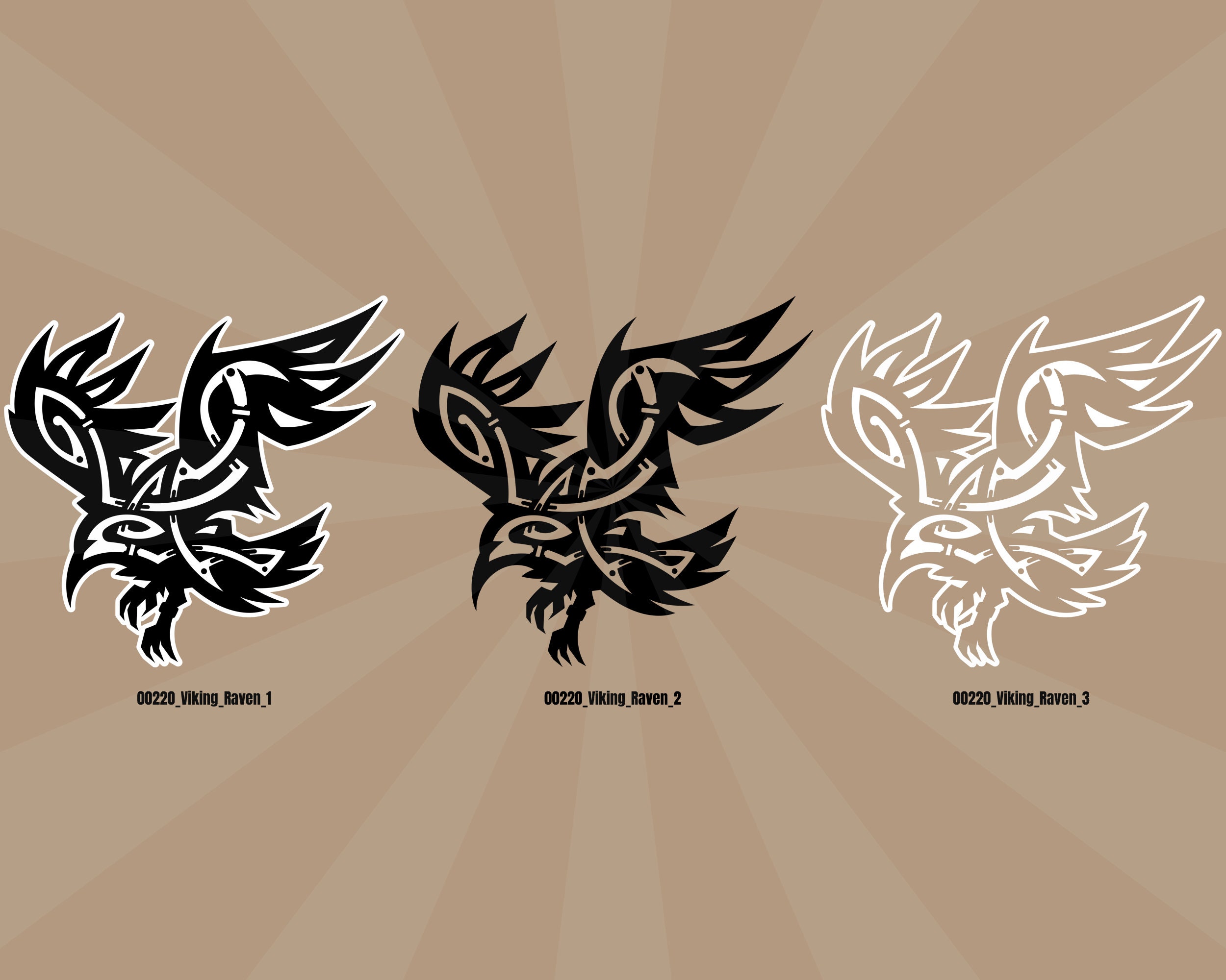 Viking Raven Celtic Tattoo Logo Art .svg .png Vector for - Etsy Canada