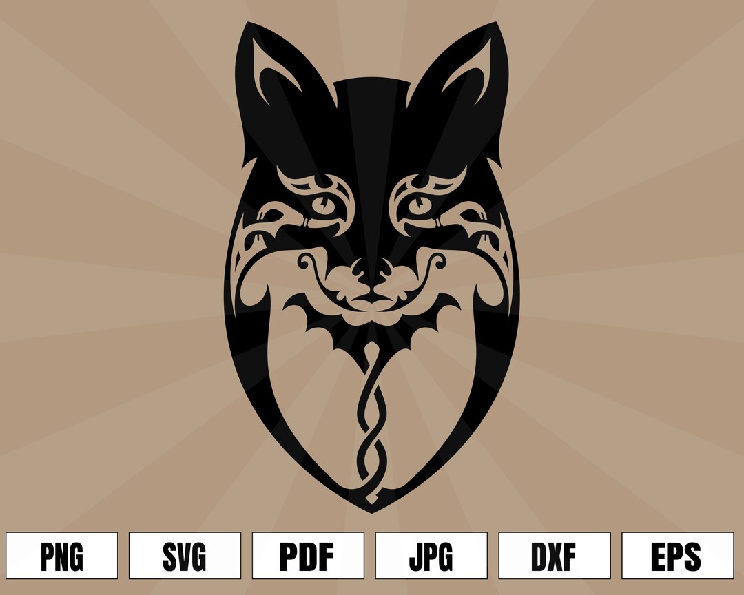 Celtic Fox Viking Art Logo Tattoo .svg .png Vector for Digital ...
