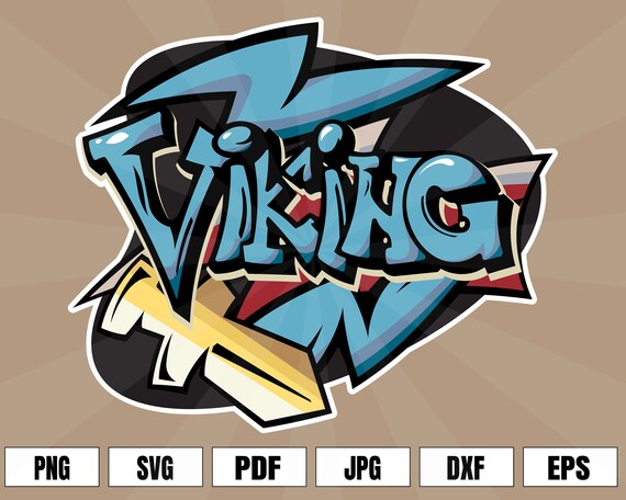 Viking Graffiti Logo Funny Art Logo .svg .png Vector para - Etsy México