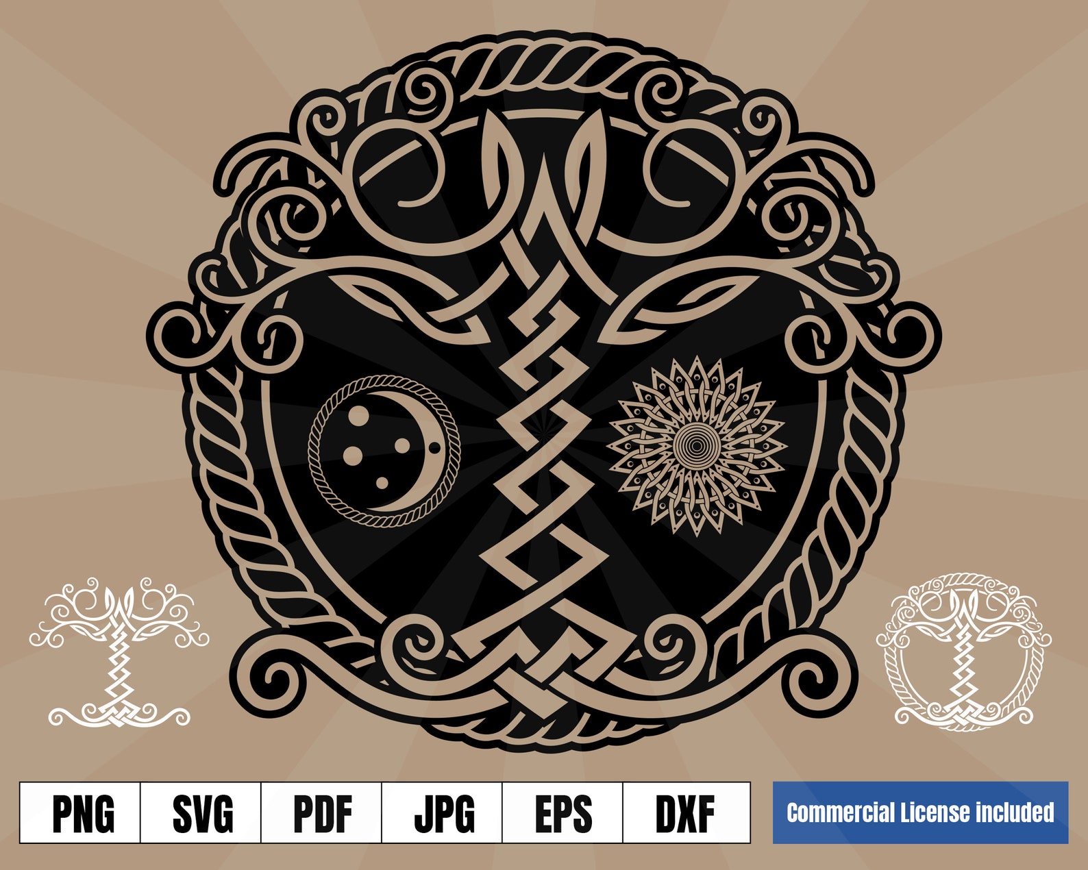 Celtic Tree of Viking Art .svg .eps .png . Jpeg Vector Artwork - Etsy