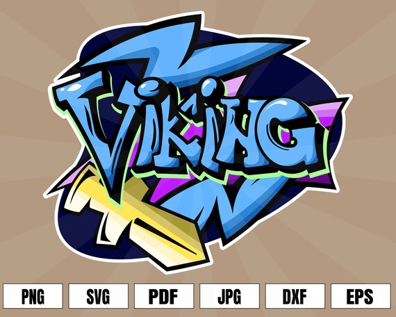 Viking Graffiti Logo Funny Art Logo .svg .png Vector for - Etsy