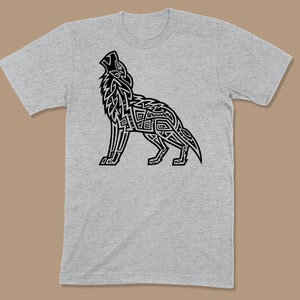 Celtic Howling Wolf Fenrir Viking Tattoo Logo Svg Eps Vector Art for ...