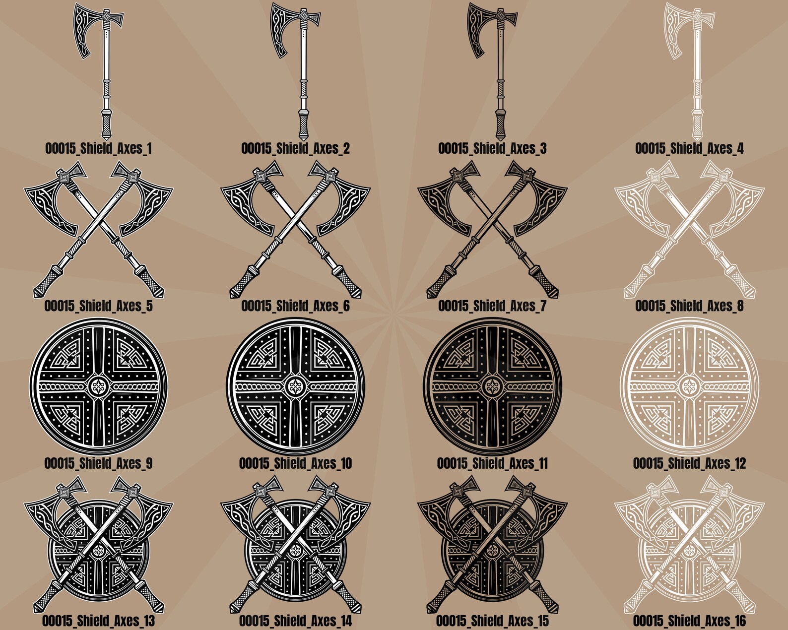 Wikinger Schild Äxte Celtic Norse Legendary Tattoo svg png | Etsy
