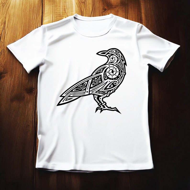 Celtic Raven Viking Tattoo Hugin Munin Logo Art .svg .png Vector for ...