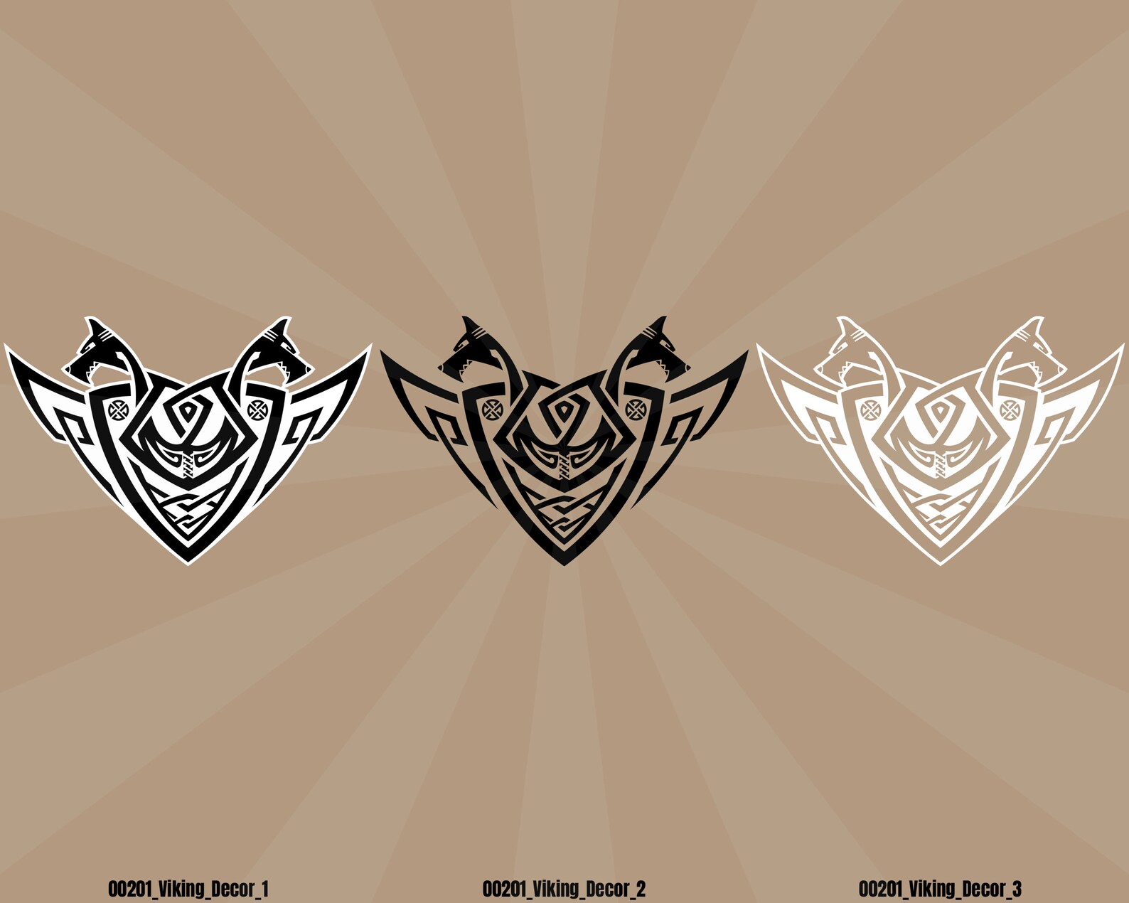 Celtic Sea Wolf Symbol Viking Decoration Art Logo .svg .png | Etsy