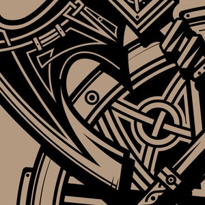 Viking Shield Axes Celtic Art Logo Tattoo .svg .eps .png | Etsy