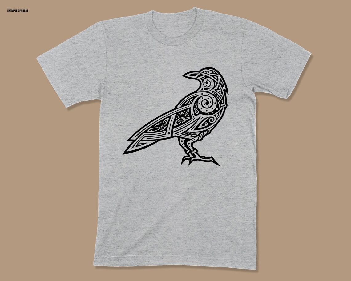 Celtic Raven Viking Tattoo Hugin Munin Logo Art .svg .png - Etsy Israel