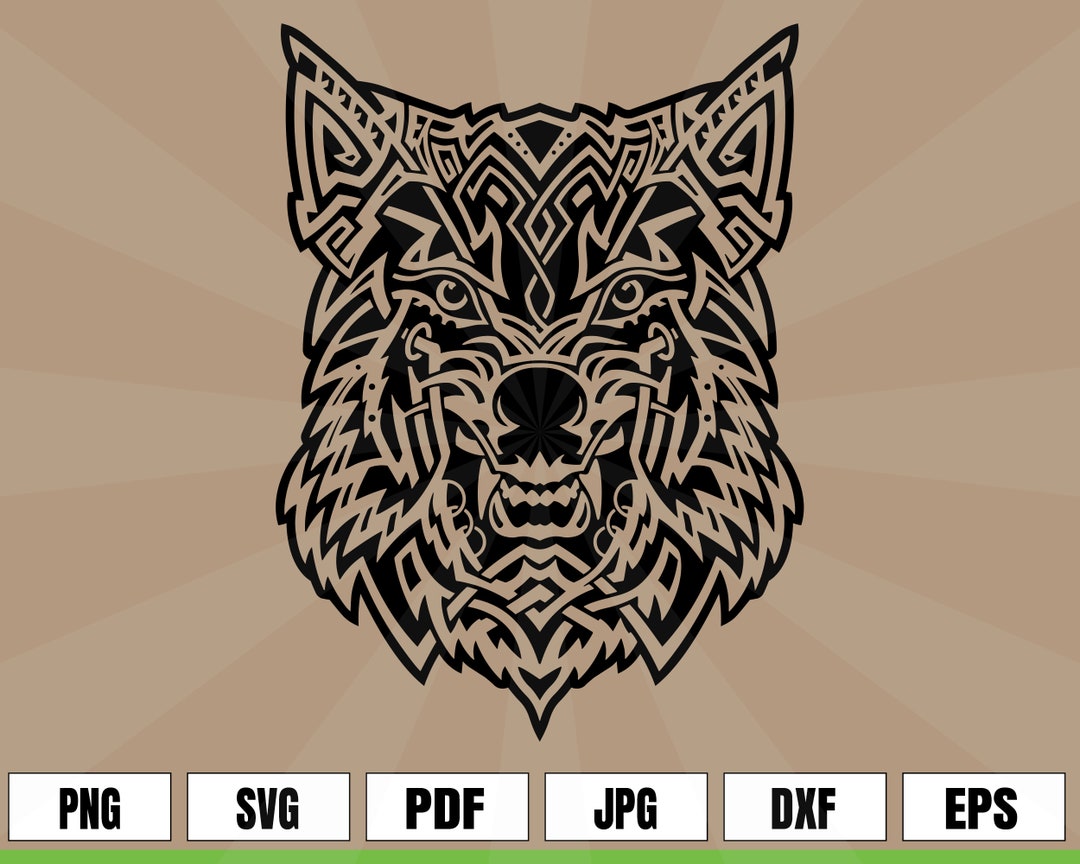 Celtic Werewolf Viking Tattoo Logo Svg Eps Png Jpeg Vector Art for ...