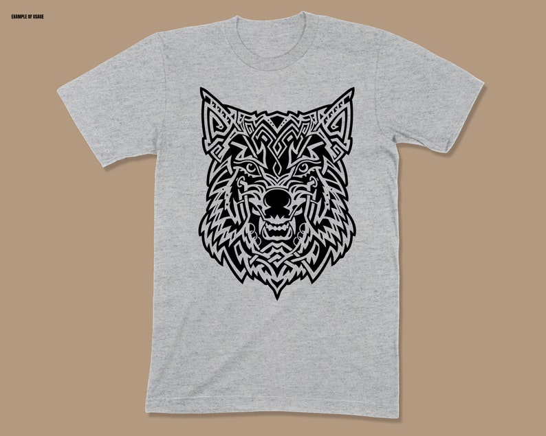 Celtic Werewolf Viking Tattoo Logo Svg Eps Png Jpeg Vector Art | Etsy