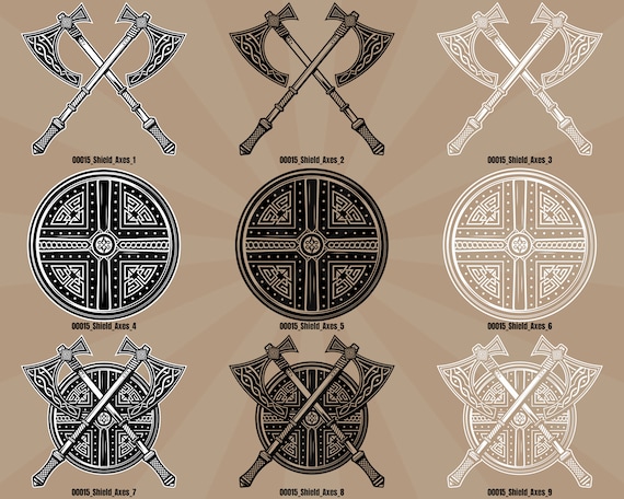 Viking Axe And Shield
