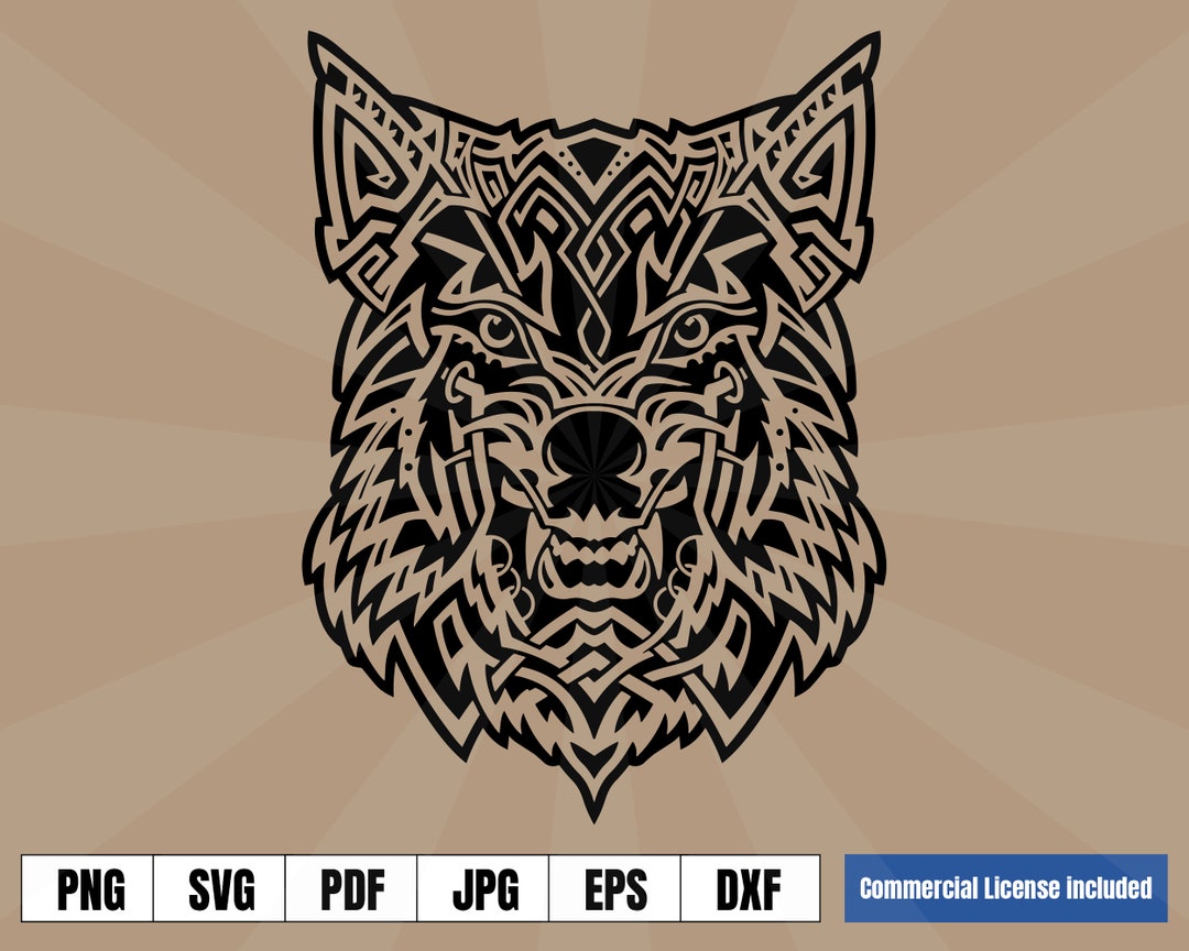 Celtic Werewolf Viking Tattoo Logo Svg Eps Png Jpeg Vector Art - Etsy