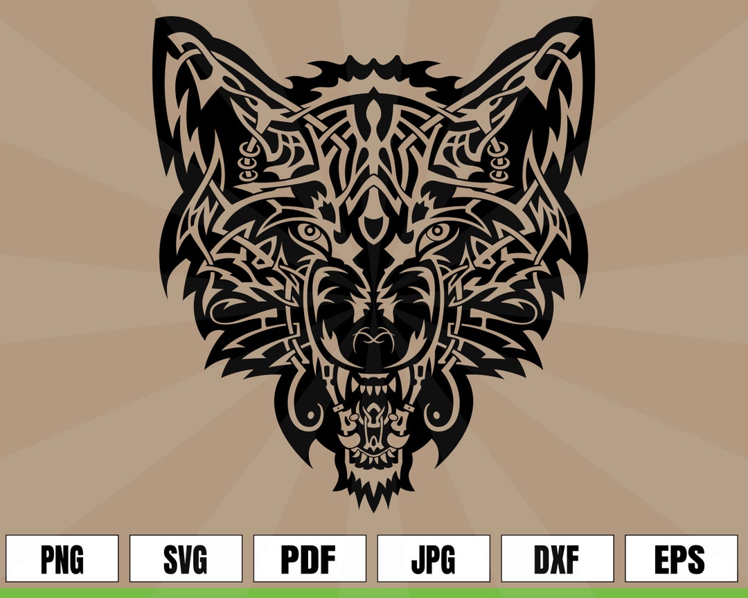 Celtic Wolf Norse Viking Spirit Fenrir .svg .png Vector Artwork for ...