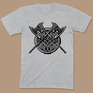 Viking Shield Axes Celtic Art Logo Tattoo .svg .eps .png - Etsy