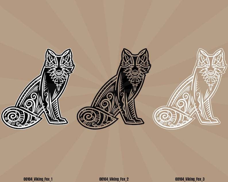 Celtic Fox Viking Medieval Art Logo .svg .png Vector for - Etsy